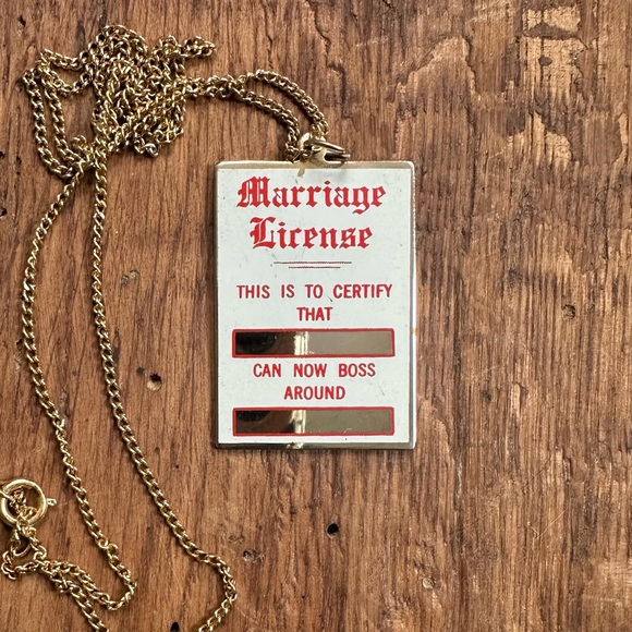 Vintage | Jewelry | Vintage Newlywed Humor Marriage Certificate ...